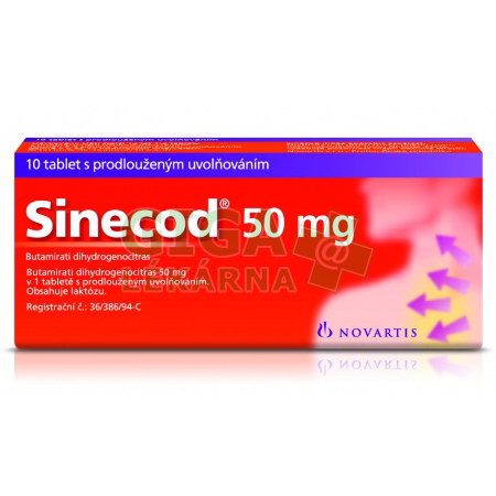 Sinecod 50mg 10 tablet - GigaLékárna.cz