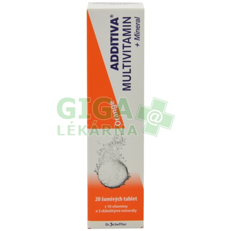 Additiva multivitamin+minerál 20 šumivých tablet pomeranč - GigaLékárna.cz