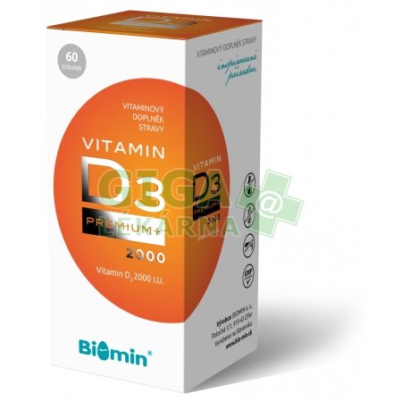 Biomin VITAMIN D3 PREMIUM+ 2000 I.U.60 tobolek - GigaLékárna.cz