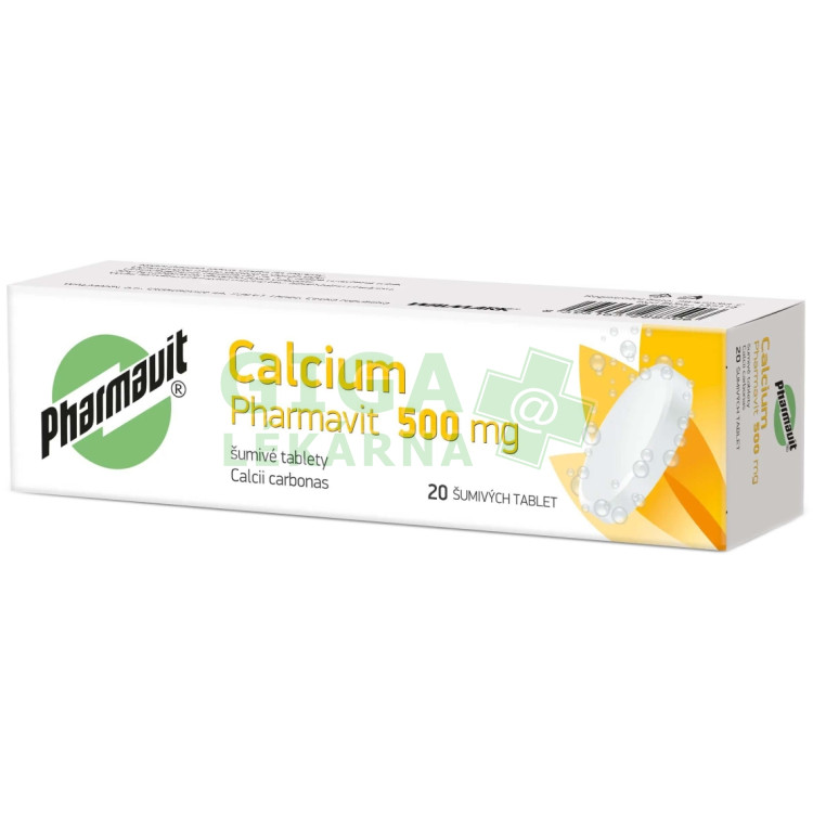 Calcium 500mg Pharmavit 20 šumivých tablet - GigaLékárna.cz