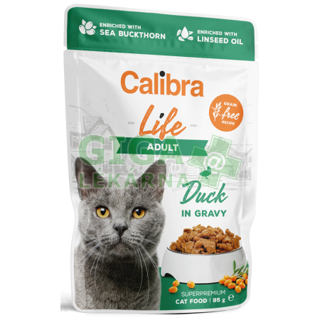 Calibra Cat Life kapsa Adult Duck in gravy 85g - GigaLékárna.cz