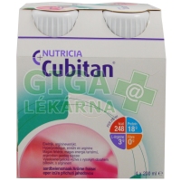 Cubitan s př. jahodovou por.sol. 4x200ml - GigaLékárna.cz