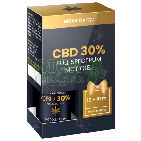 Dárkové balení CBD 30% Full Spectrum MCT olej 2x10ml - GigaLékárna.cz