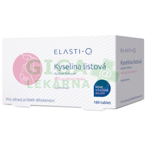 Elasti-Q Kyselina listová 800 180 tablet - GigaLékárna.cz