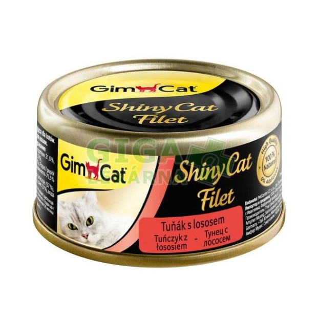 Gimpet kočka konz.ShinyCat filet tuňák losos 70g - GigaLékárna.cz