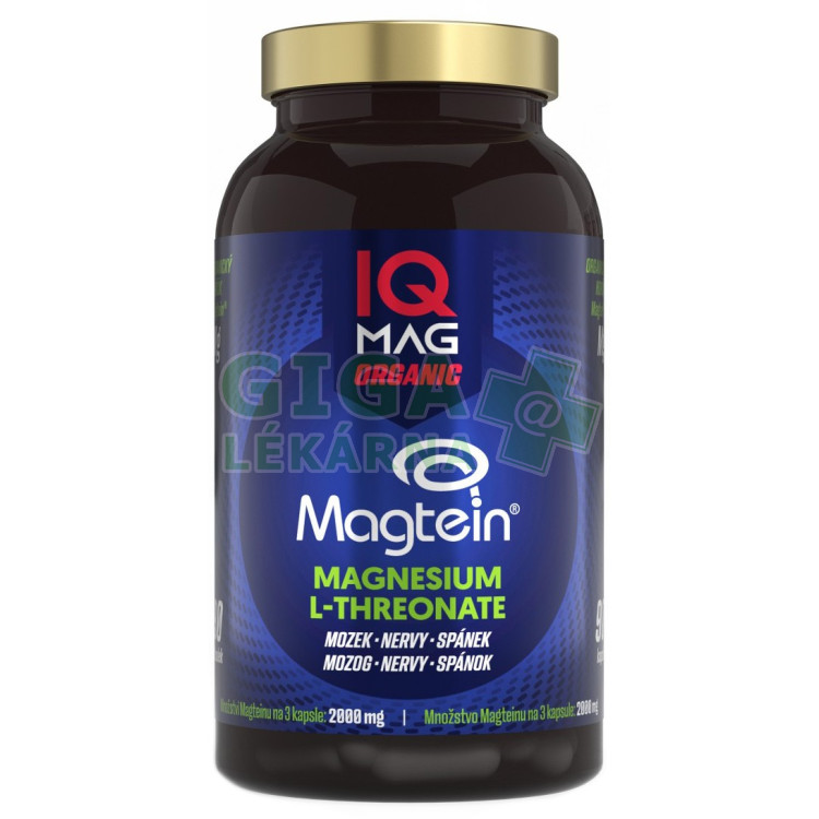 IQ MAG Organic Magtein Magnesium L-threonate 90 tobolek - GigaLékárna.cz