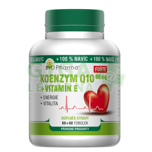 BIO-Pharma Koenzym Q10 Forte Vitamín E 120 tob. - GigaLékárna.cz