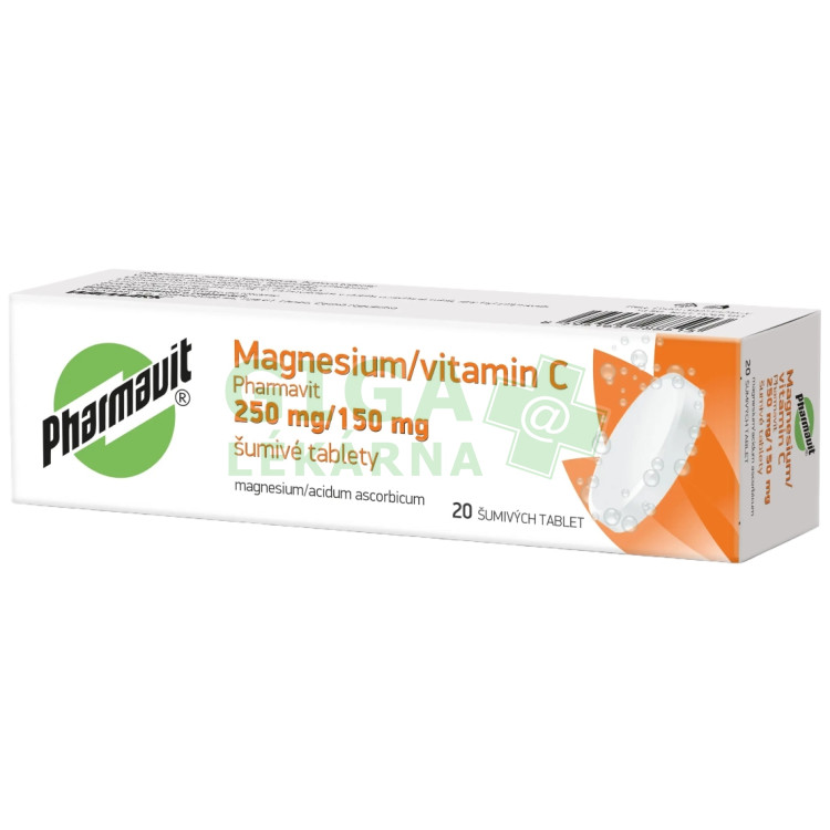 Magnesium 250mg Pharmavit 20 šumivých tablet - GigaLékárna.cz