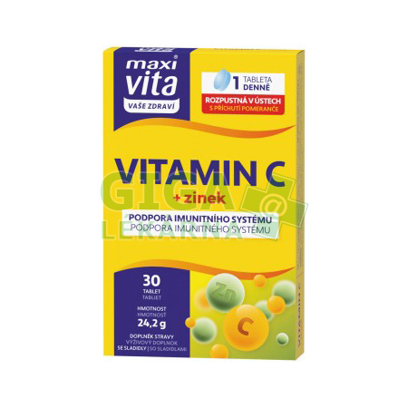 Maxi Vita Vitamin C+zinek 30 tablet - GigaLékárna.cz