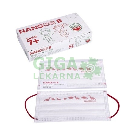 NANO FILTER MASK B junior 7+ ústenka s gumič.10ks - GigaLékárna.cz