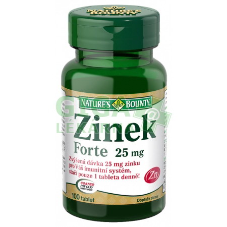 Natures Bounty Zinek FORTE 25mg 100 tablet - GigaLékárna.cz