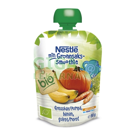 NESTLÉ kapsička ovocná Banán Dýně Mrkev BIO 90g - GigaLékárna.cz