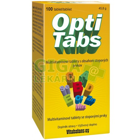 Optitabs 100 tablet - GigaLékárna.cz
