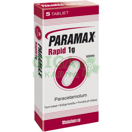 Paramax Rapid 1g 5 tablet - GigaLékárna.cz