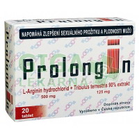 Prolongin tablety 20 - L-Arginin + Tribulus terrestris - GigaLékárna.cz