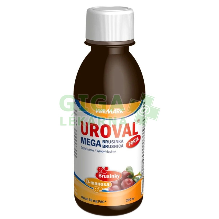 Uroval MEGA BRUSINKA sirup forte 200ml - GigaLékárna.cz