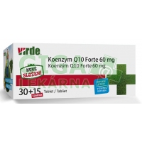 Virde Koenzym Q10 Forte 60mg tbl.30+15 zdarma - GigaLékárna.cz