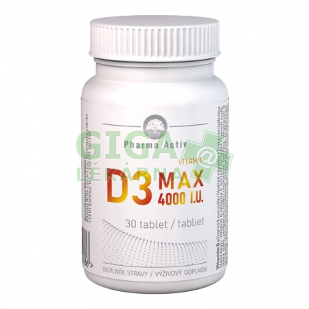 Vitamin D3 MAX 4000 I.U. 30 tablet - GigaLékárna.cz