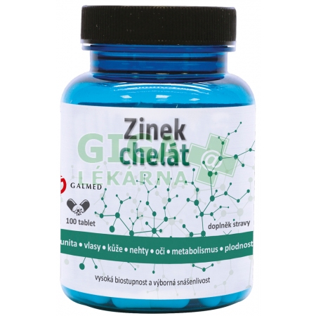 Zinek chelát 15mg Galmed 100 tablet - GigaLékárna.cz